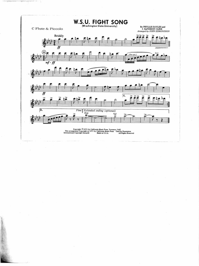 WSU Fight Song | PDF