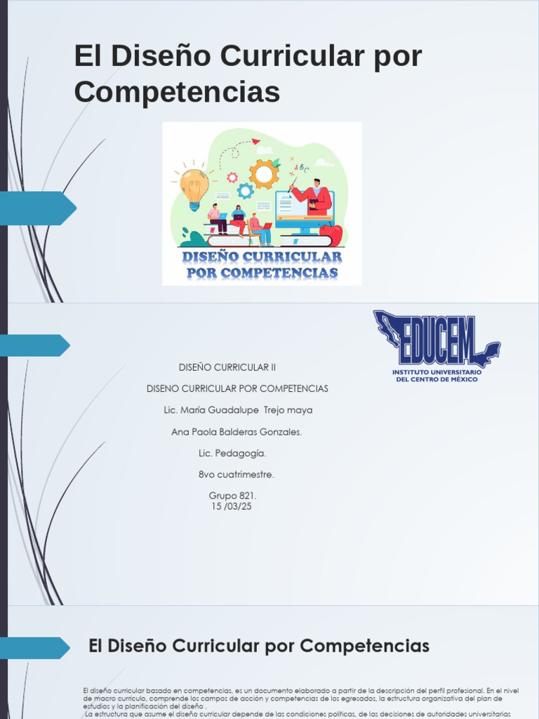 El Diseño Curricular Por Competencias - PPTX - 20250314 - 224451 - 0000 | PDF | Plan de estudios ...