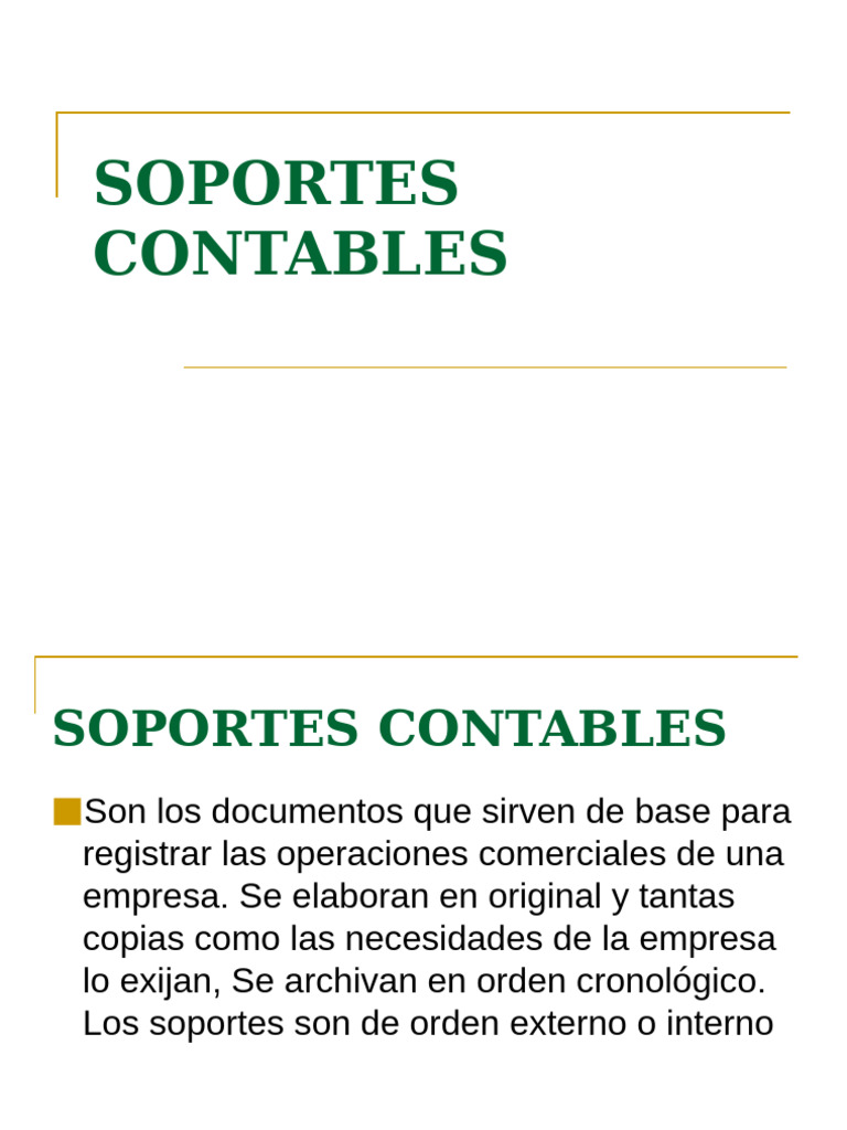 SOPORTES CONTABLES (1) | PDF | Contabilidad | Bancos