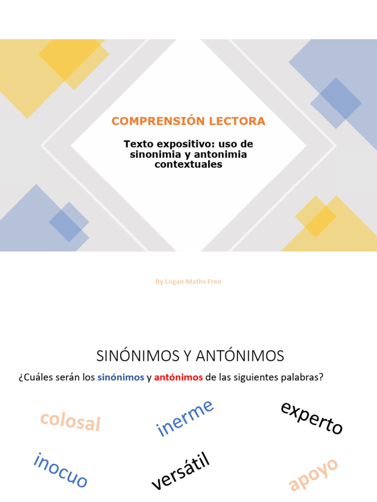 Sinónimos y Antónimos Contextuales | PDF