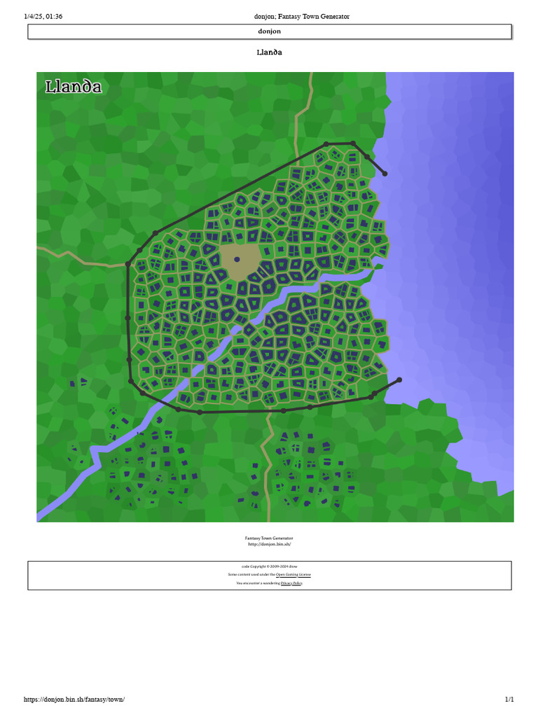 Donjon Fantasy Town Generator 2 | PDF