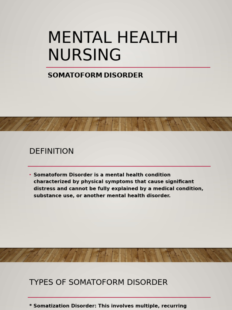 Understanding Somatoform Disorder Symptoms | PDF | Mental Disorder ...