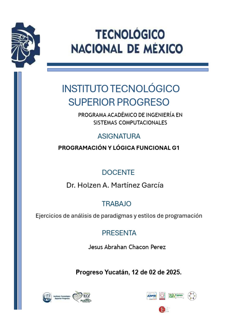 Ejercicios de Análisis de Paradigmas y Estilos de Programación - Jesus ...