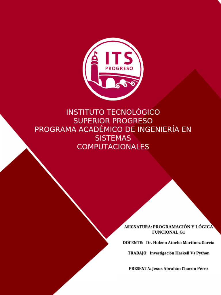 Investigación Haskell Vs Python - Jesus Chacon | PDF | Lenguaje de programación | Programacion ...
