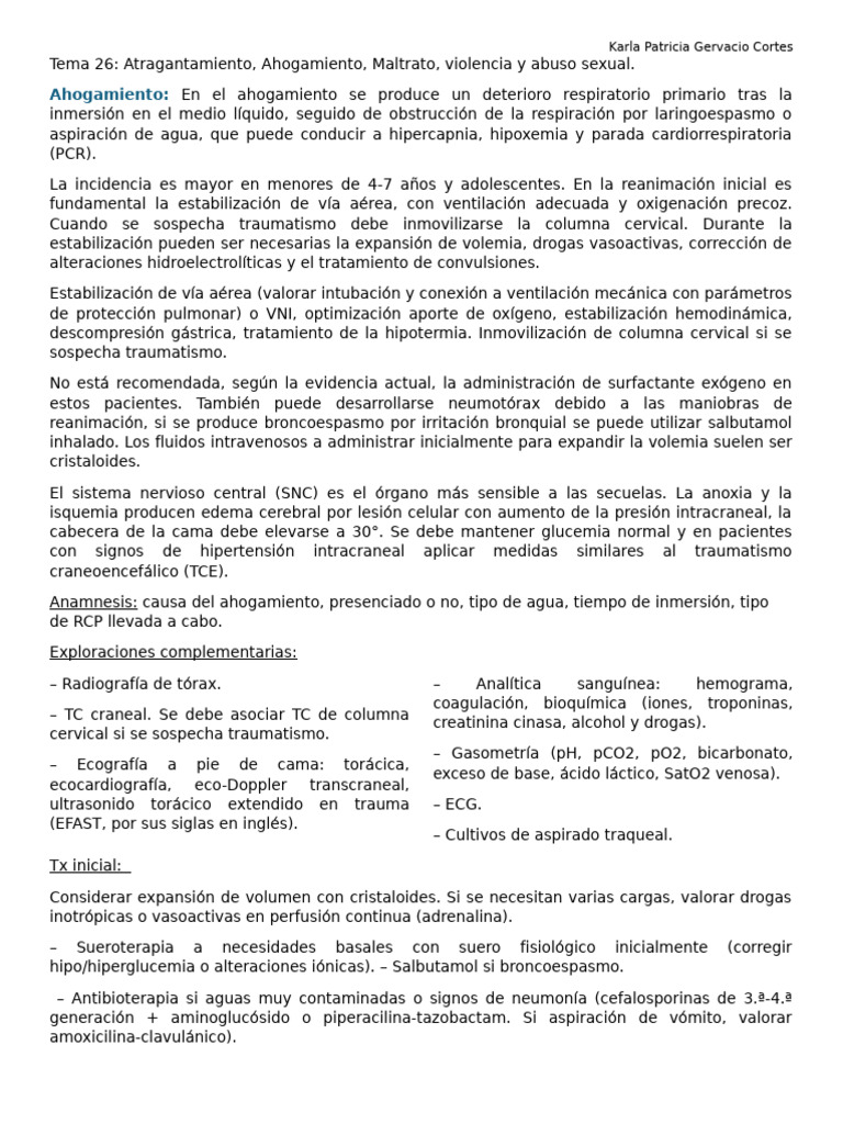 Resumen Infantil | PDF | Abuso infantil | Reanimación cardiopulmonar