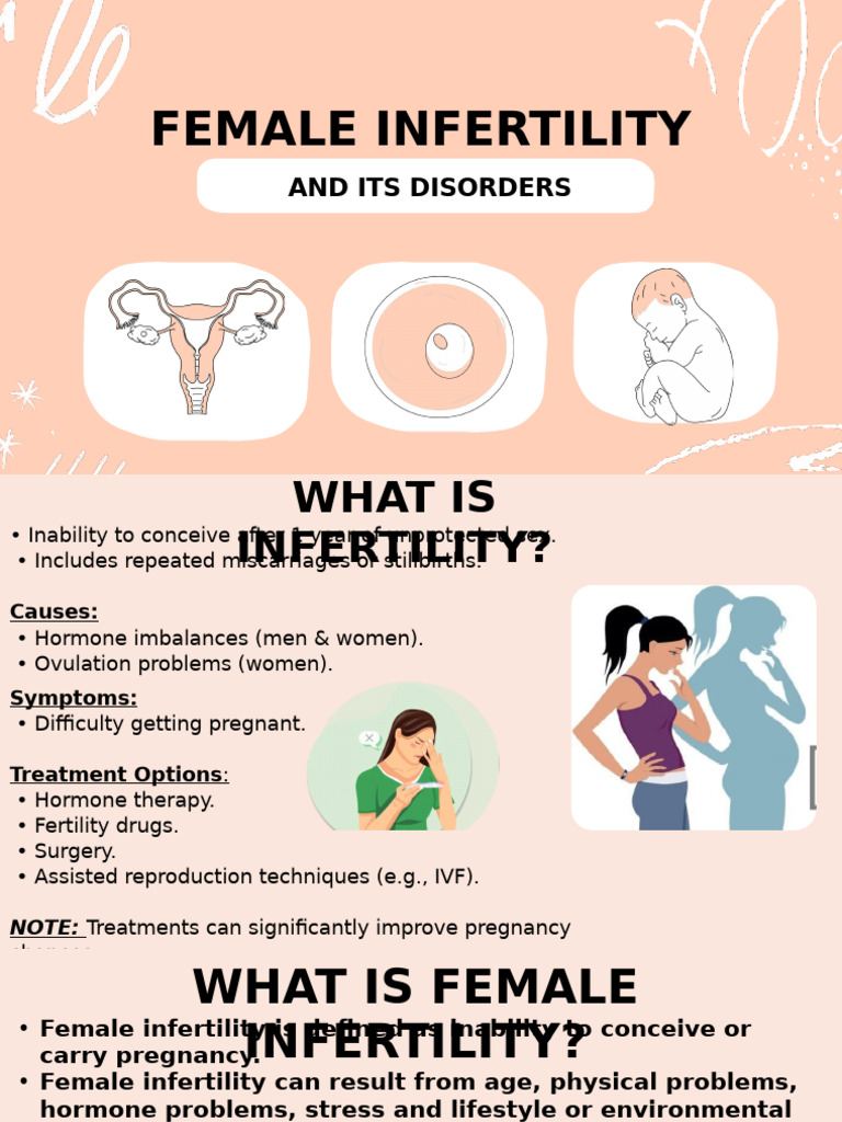 FEMALE INFERTILITY Powerpoint | PDF | Infertility | Sexually Transmitted Infection