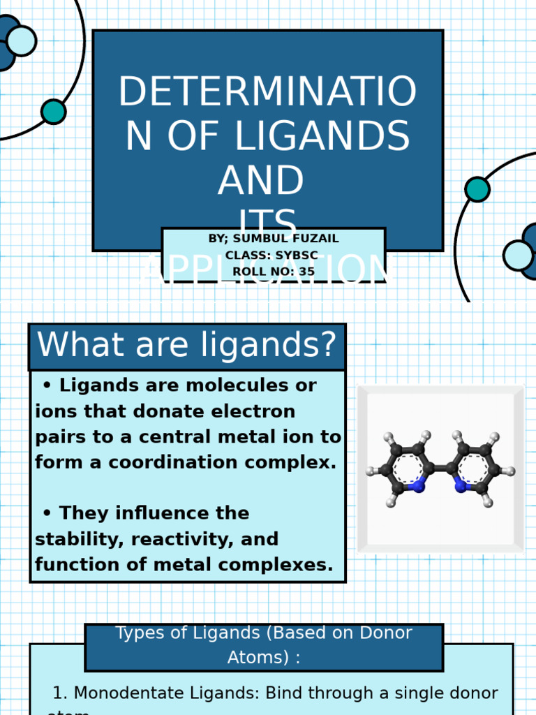 Determination of Ligands and Its Application | PDF | Coordination ...