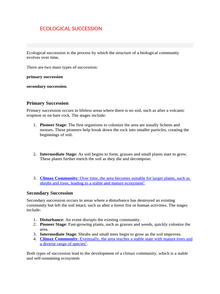 Ecological Succession 5qu | PDF | Biological Pest Control | Wildfire