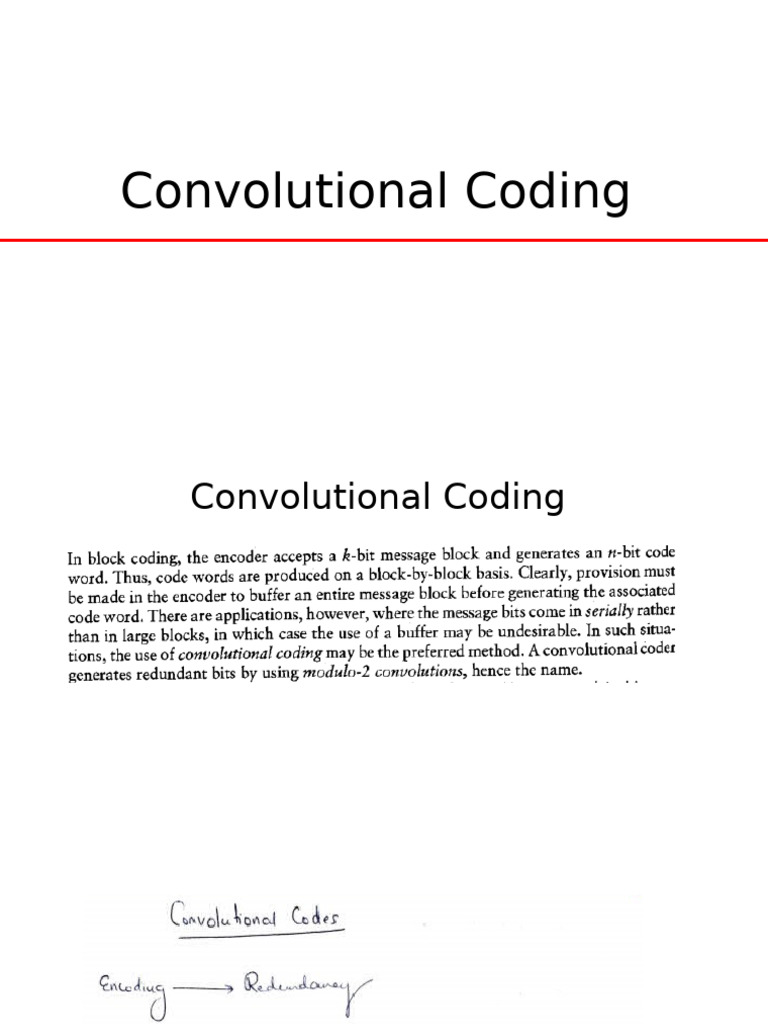 Material 26 - Convolutional Coding - 1 | PDF