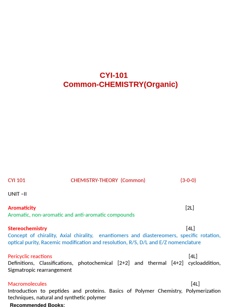 Aromaticity and Chirality in Organic Chemistry | PDF | Chirality ...