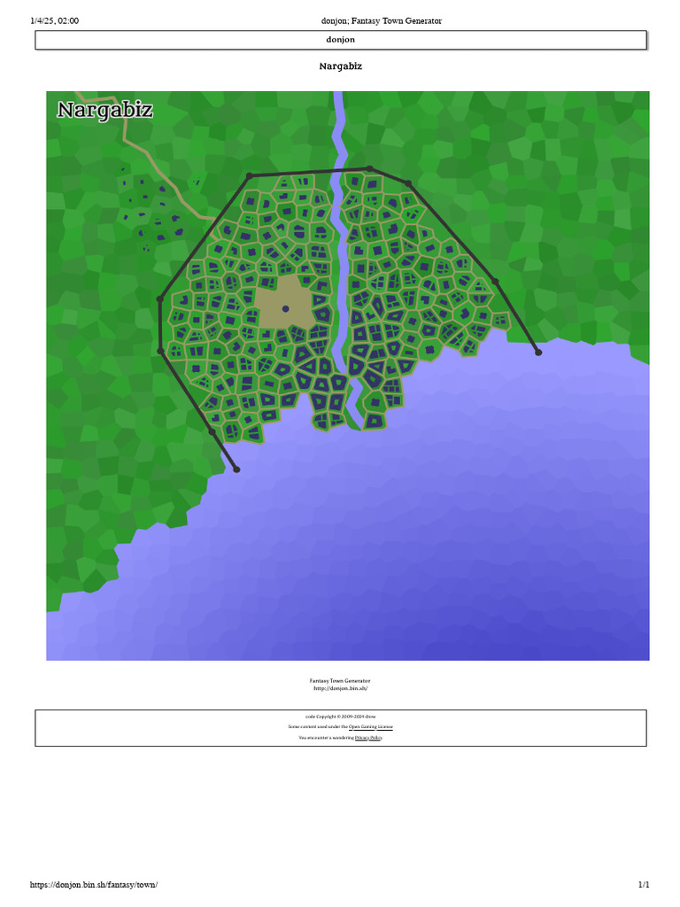 Donjon Fantasy Town Generator 4 | PDF