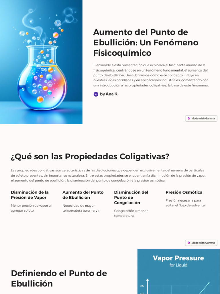 Aumento del Punto de Ebullición: Claves y Aplicaciones | PDF ...