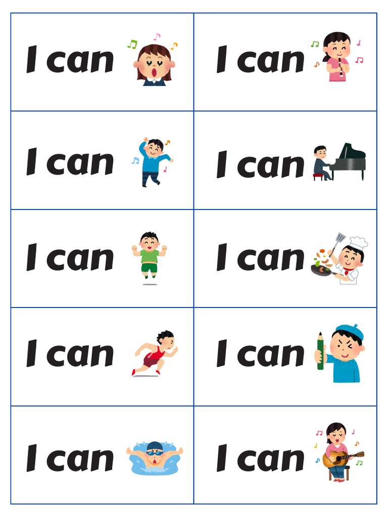 I Can (A4) Cards | PDF