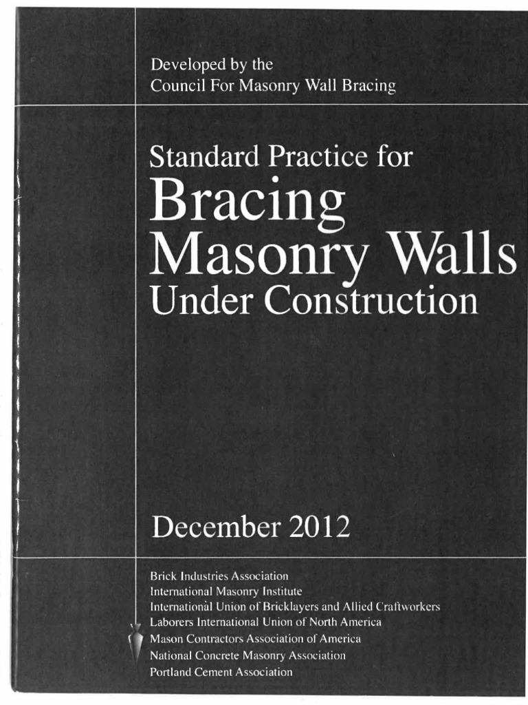 Masonry Wall Bracing Standards 2012 | PDF | Masonry | Elasticity (Physics)