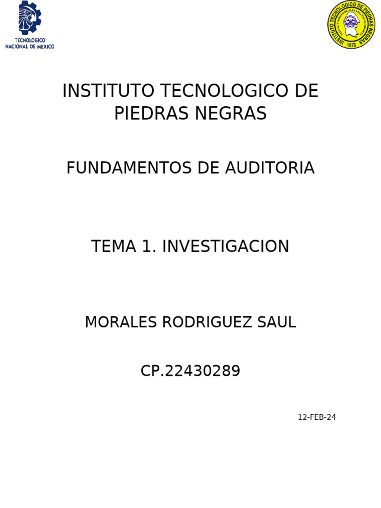 Tema1. Investigacion | PDF