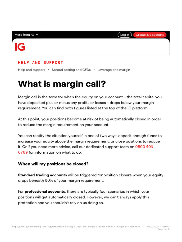 Understanding Margin Calls in Trading | PDF | Contract For Difference ...