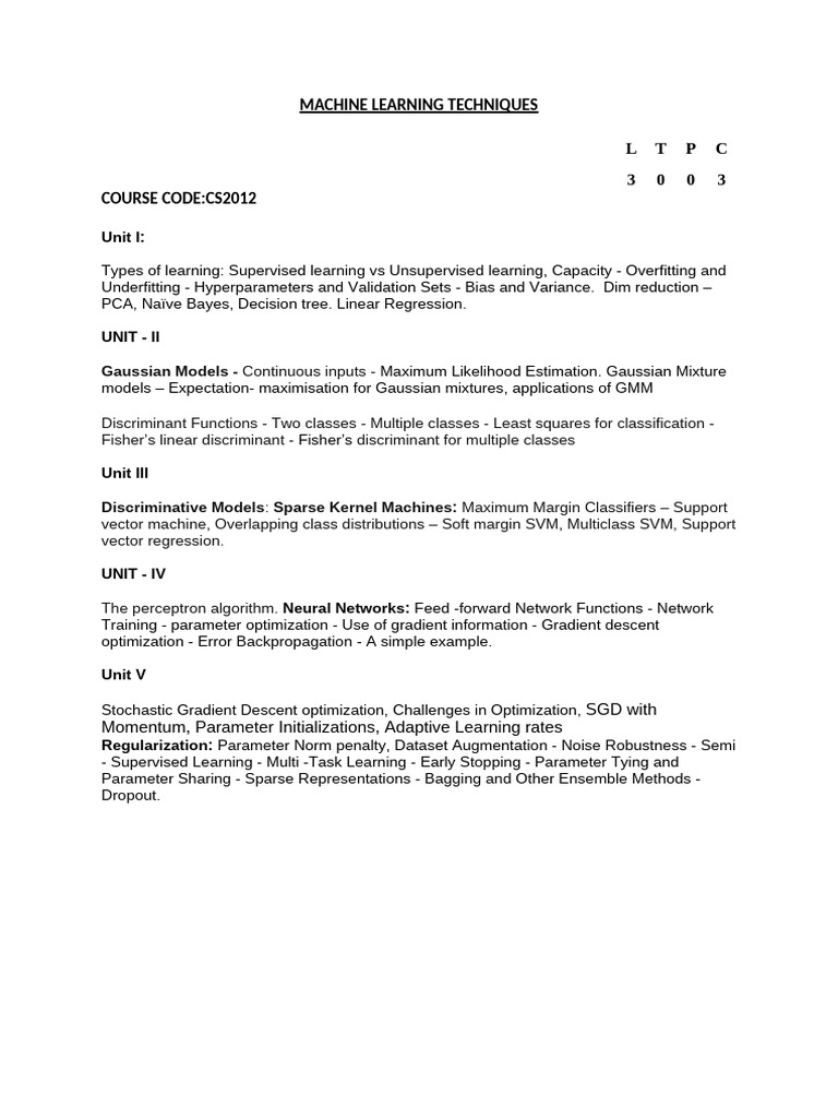 Syllabus MLT Jan 2024 | PDF