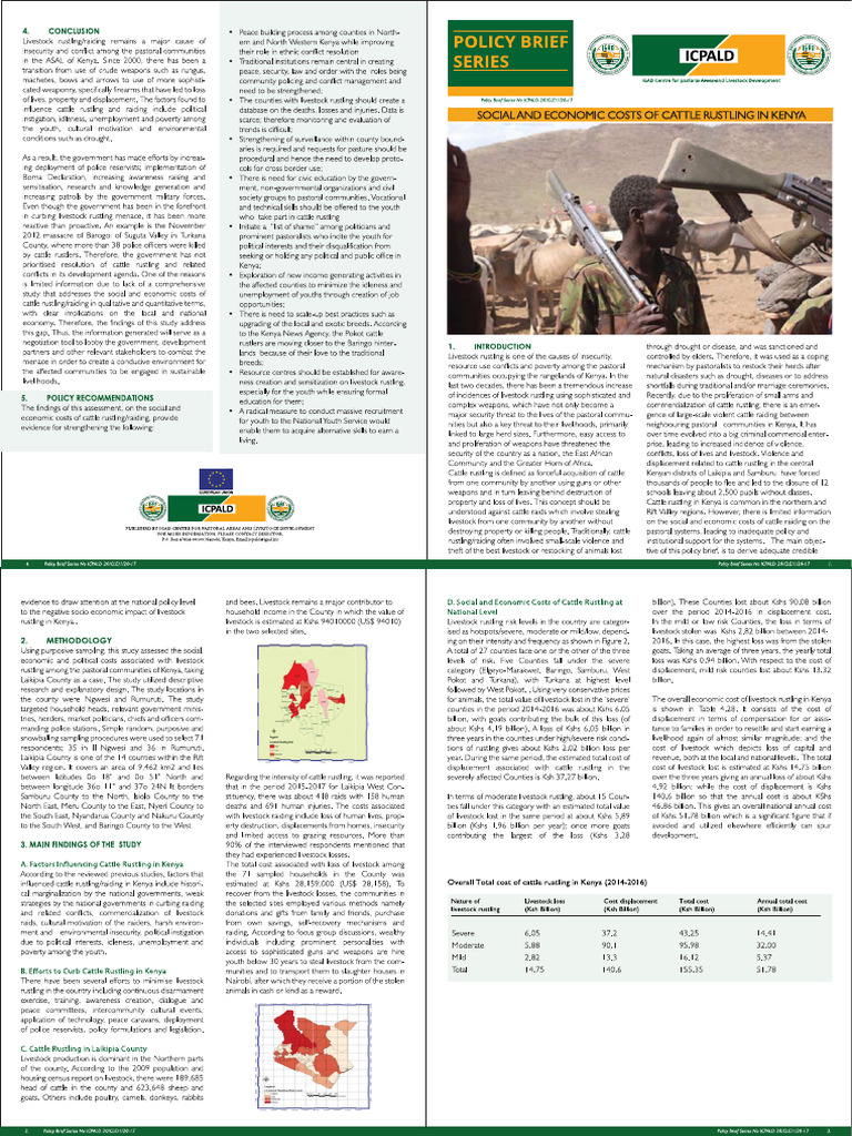 Kenya Cattle Rustling Final | PDF