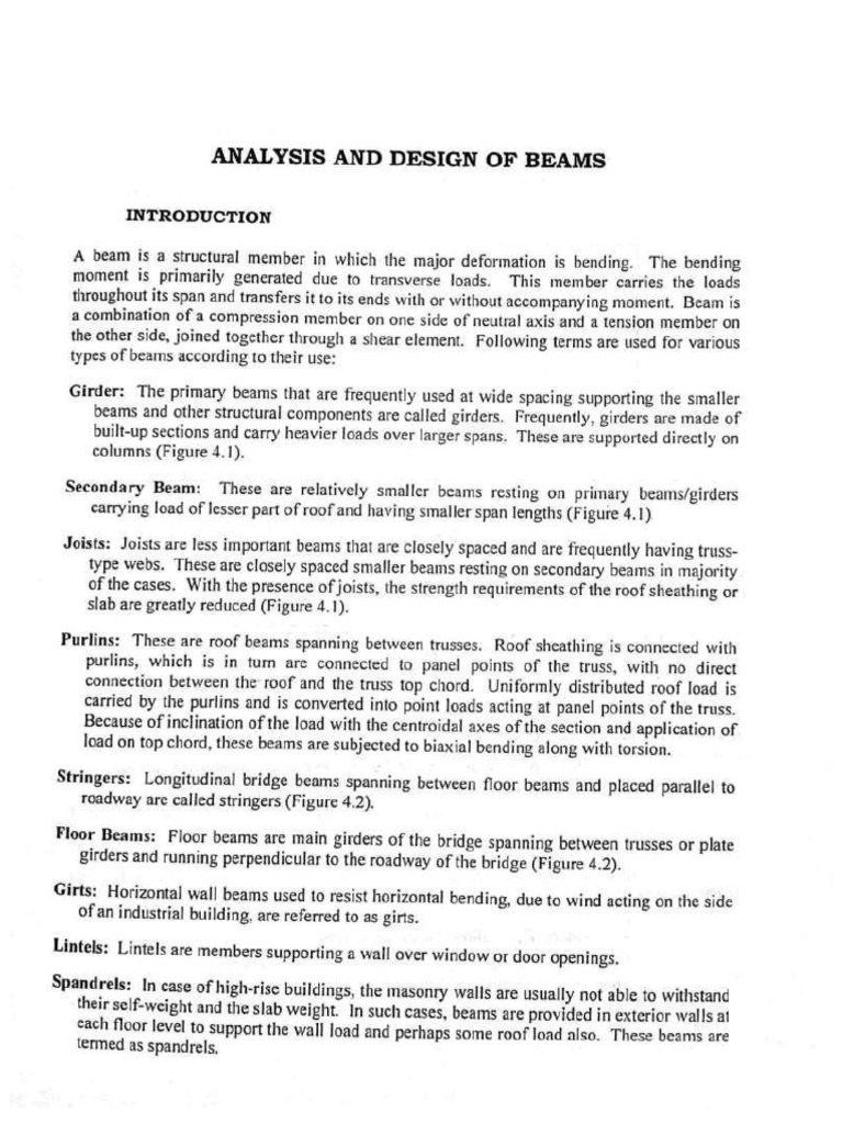 Chapter 5_ Analysis and Design of Beams | PDF
