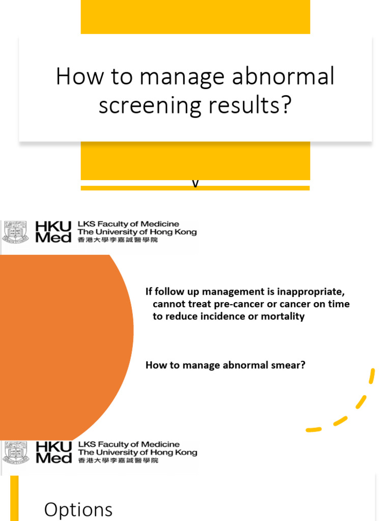 Managing Abnormal Cervical Screening Results | PDF | Cervical Cancer ...