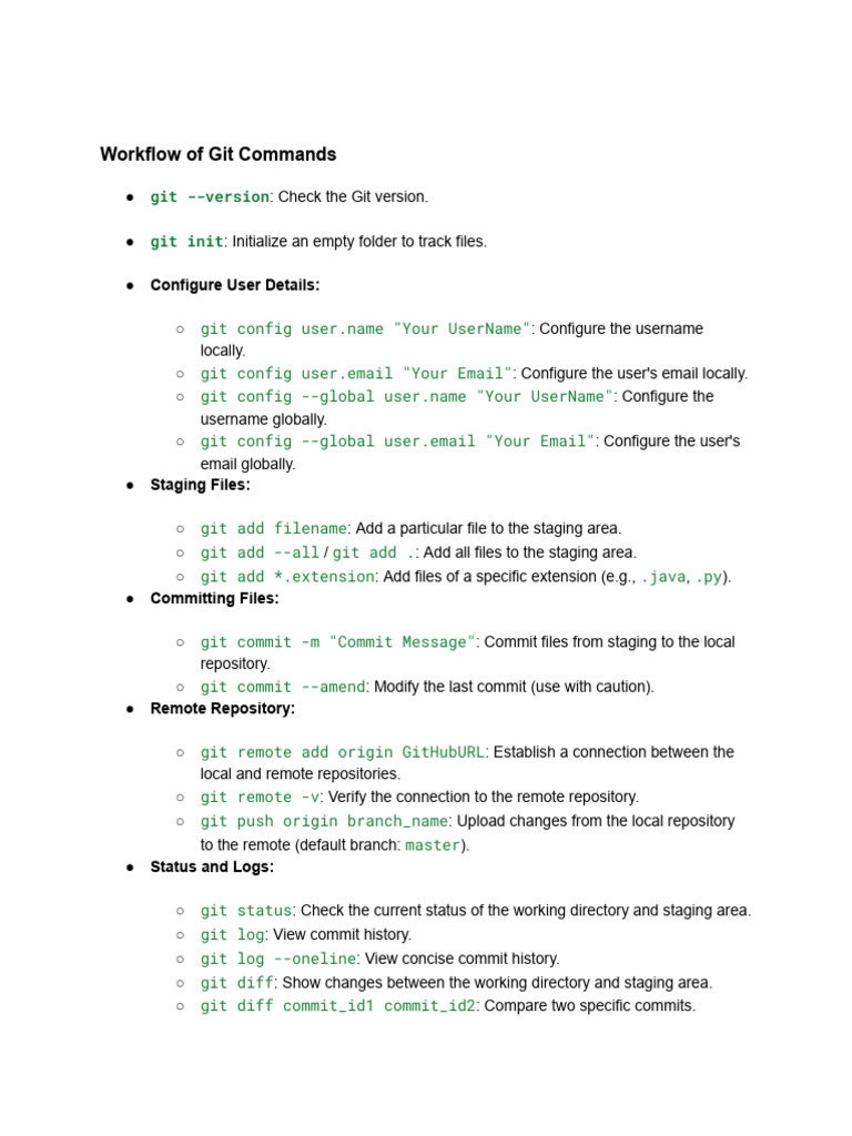 GIT-commands | PDF | Computer File | Filename