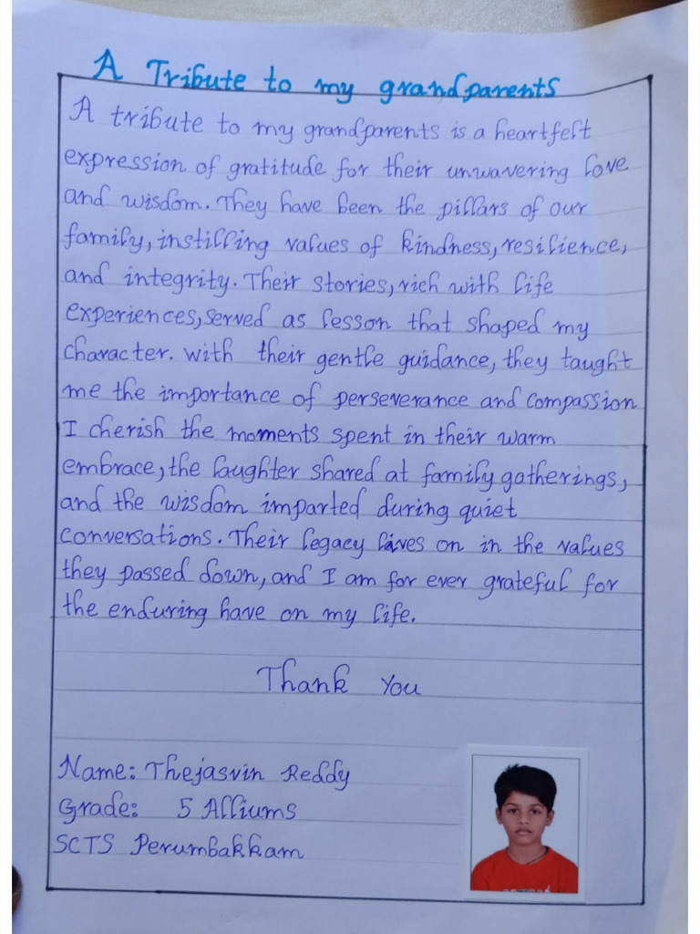 Karnati Thejasvin Reddy - 5 - A - (Budding Writer) Perumbakkam | PDF