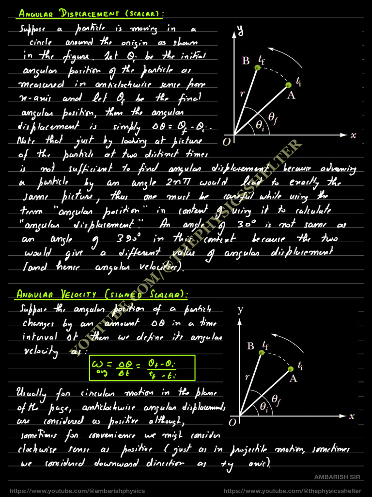 Angular Motion and Kinematics Explained | PDF | Acceleration | Velocity