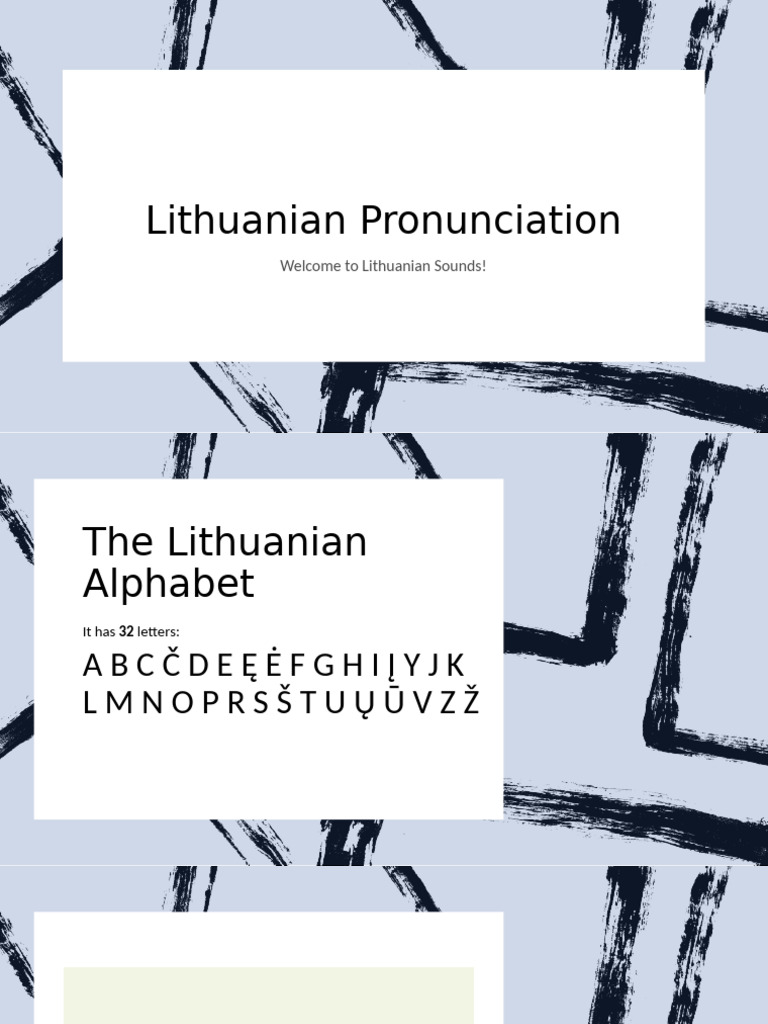 Lithuanian Pronunciation | PDF