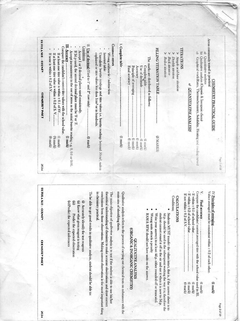 Chemistry Prac | PDF