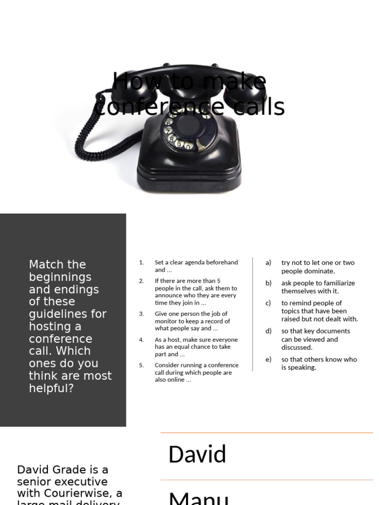 How To Make Conference Calls | PDF