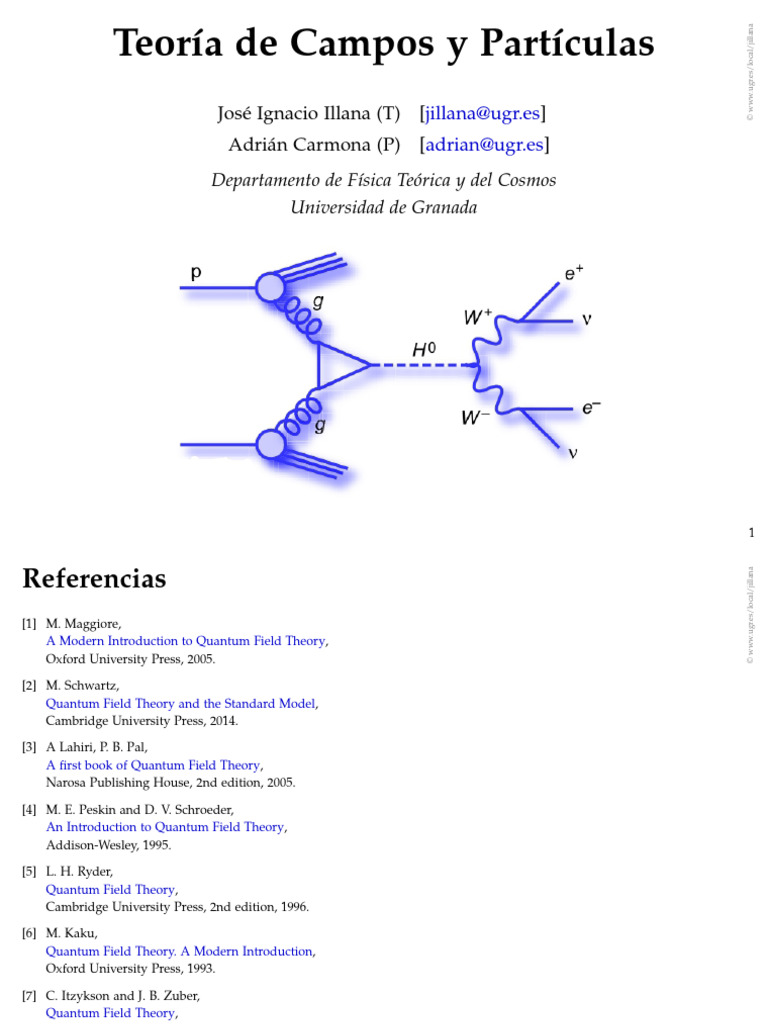 Teoría Cuántica de Campos y Espines | PDF | Grupo (Matemáticas) | Base ...