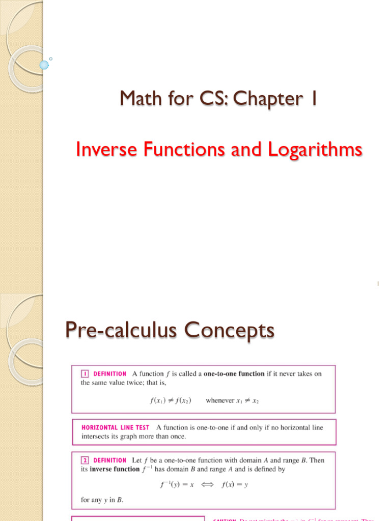 Ch1b-inverse functions | PDF