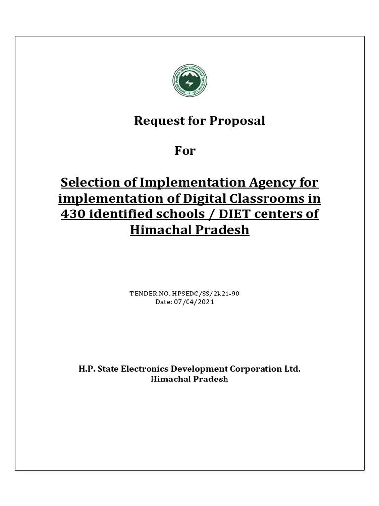 Tendernotice 1 | PDF | Request For Proposal | Consortium