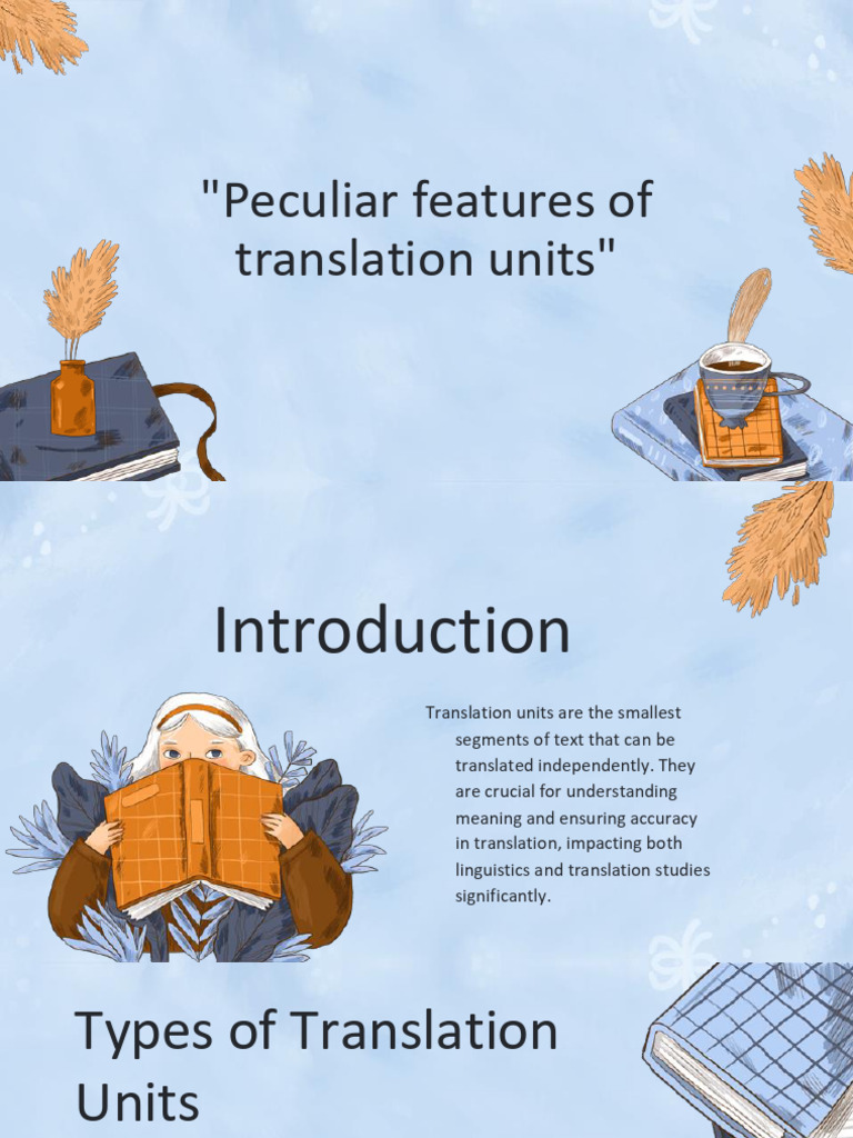 Peculiar Features of Translation Units | PDF | Translations | Semantics