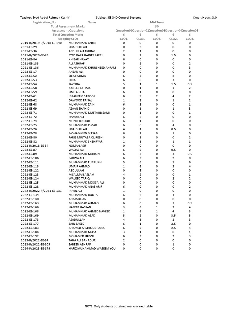 EE-340 Control Systems (Section B) | PDF
