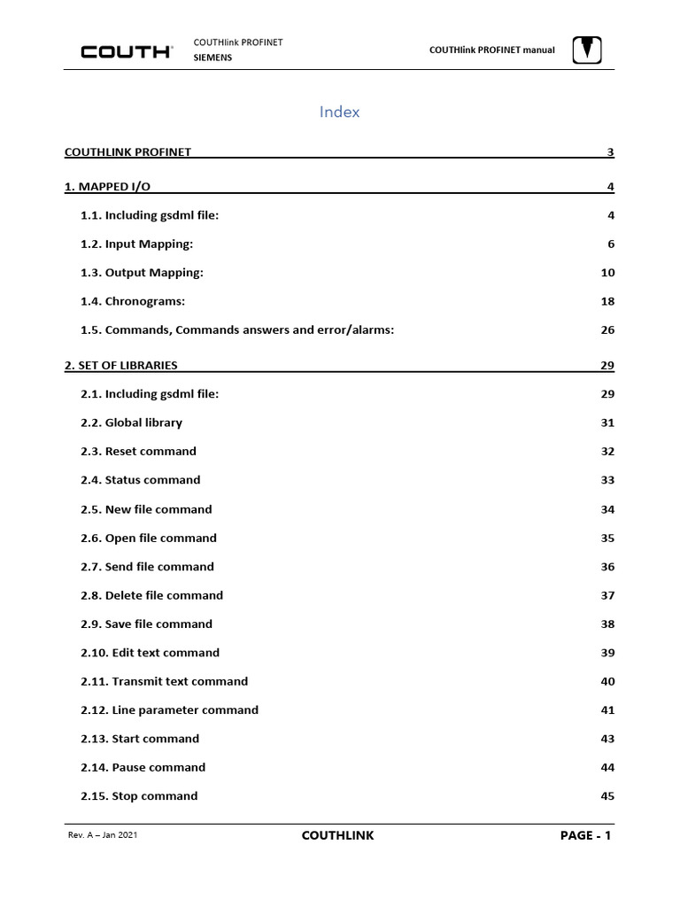 Profinet COUTHlink Manual | PDF | Input/Output | Computer File