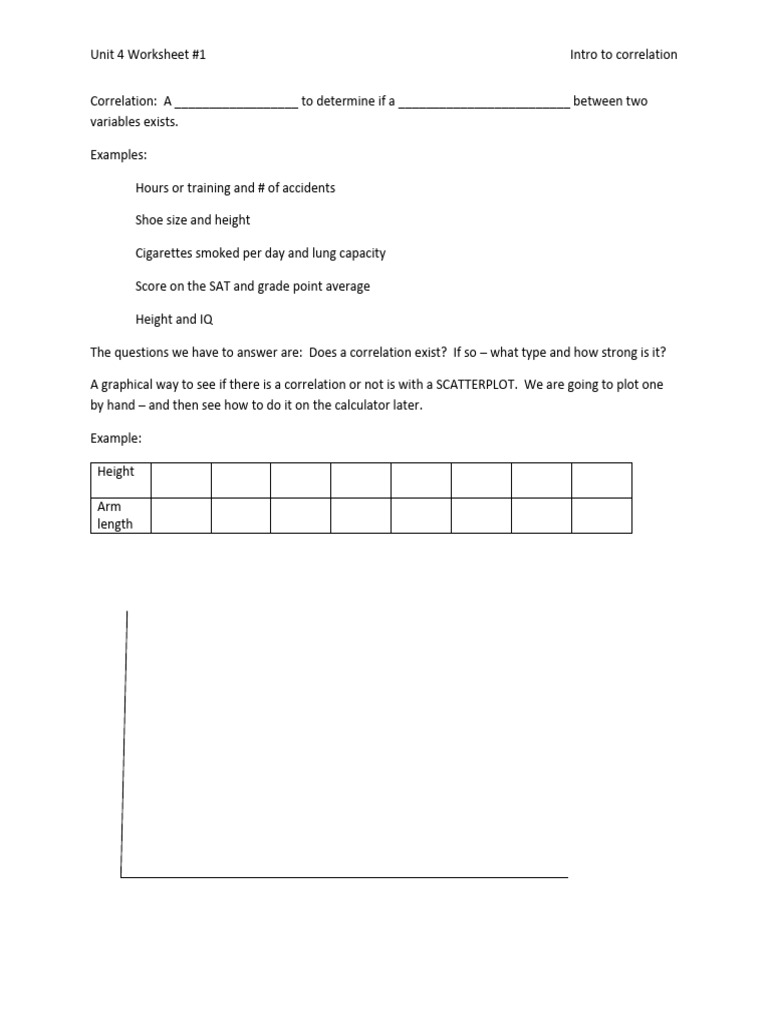 Correlation Coefficient Notes Practice | PDF | Scatter Plot ...