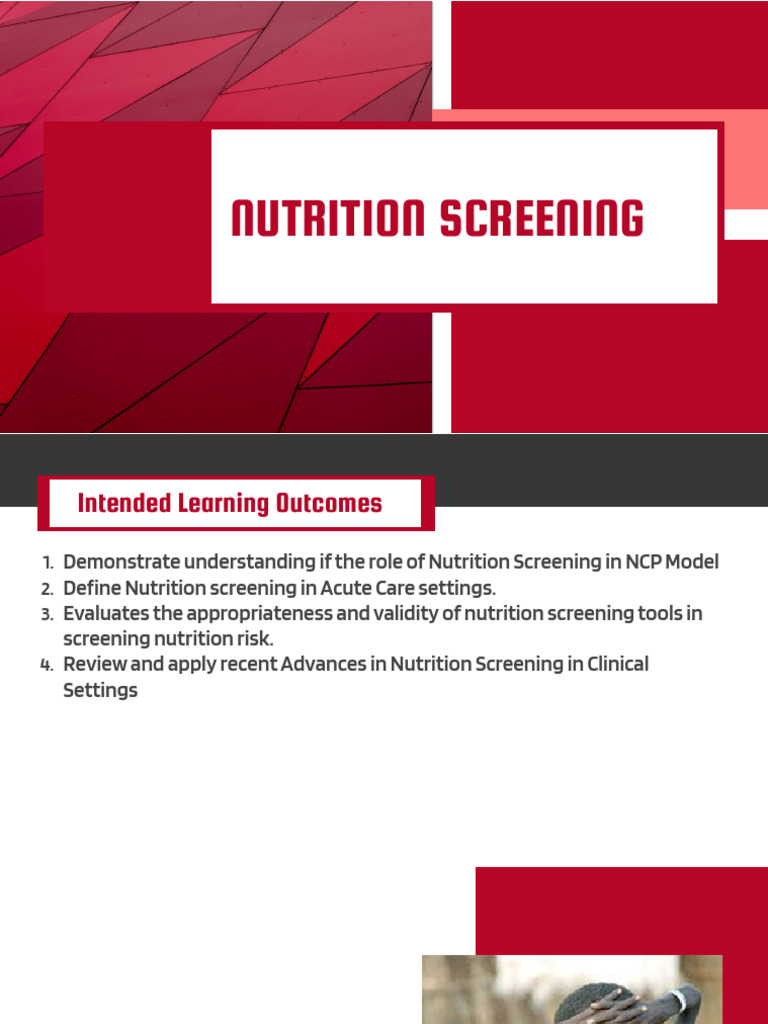 Nutrition Screening | PDF | Malnutrition | Nutrition