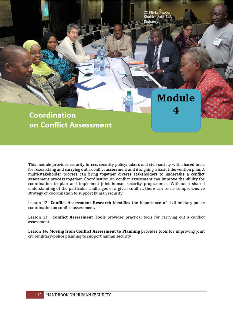 Conflict Assessment for Human Security | PDF | Focus Group | Human Security