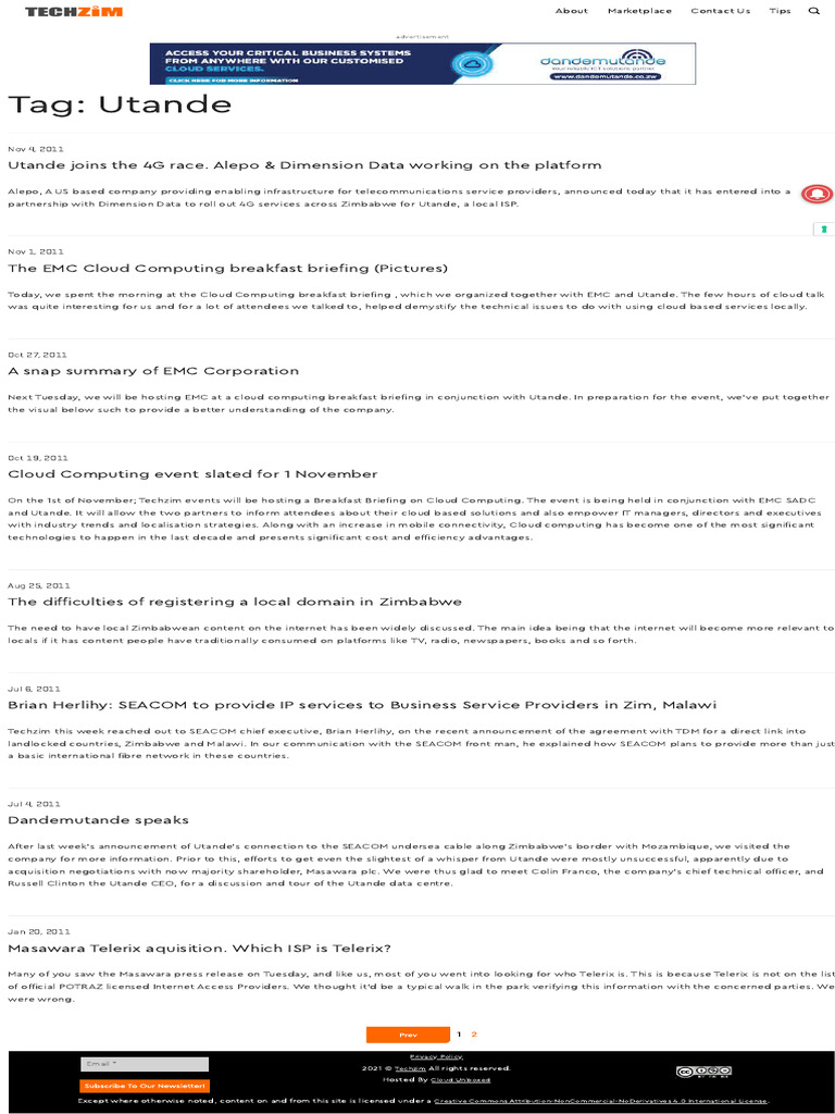 All news and updates about Utande _ Techzim | PDF | Information Age ...