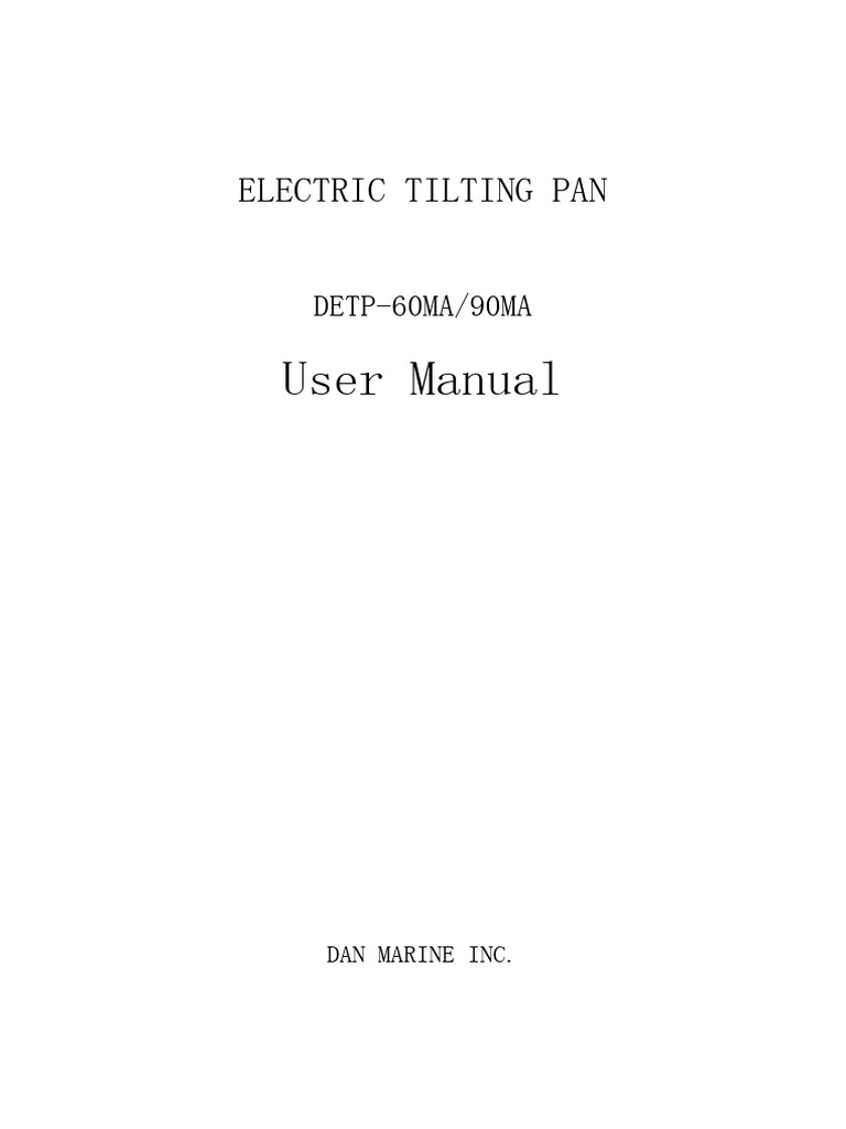 11.use Manual-Electric Tilting Frying Pan-DETP-60MA-D6 | PDF ...