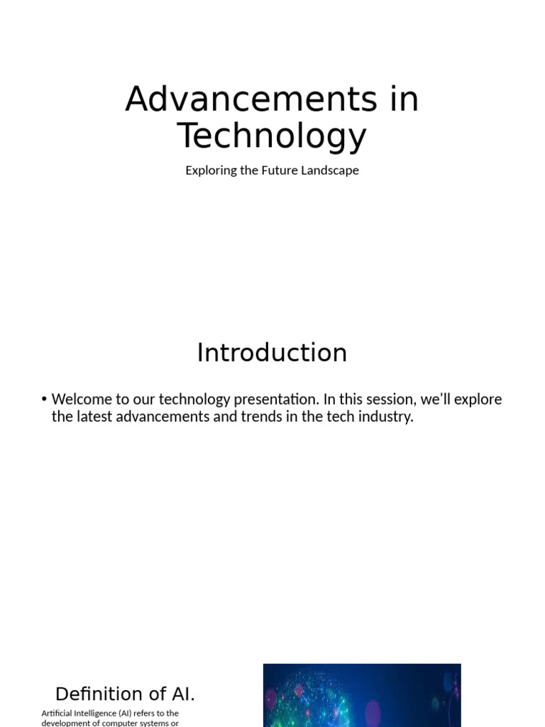 Future Trends in Technology Advancements | PDF | Internet Of Things ...