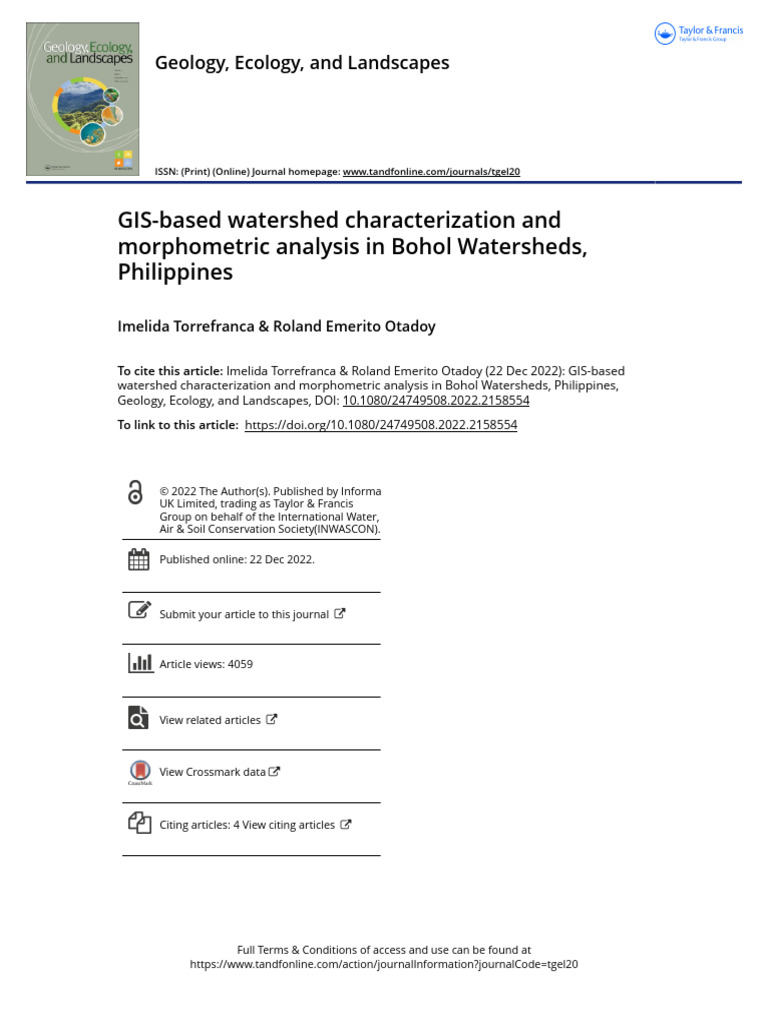 GIS Morphometric Analysis of Bohol Watersheds | PDF | Drainage Basin ...