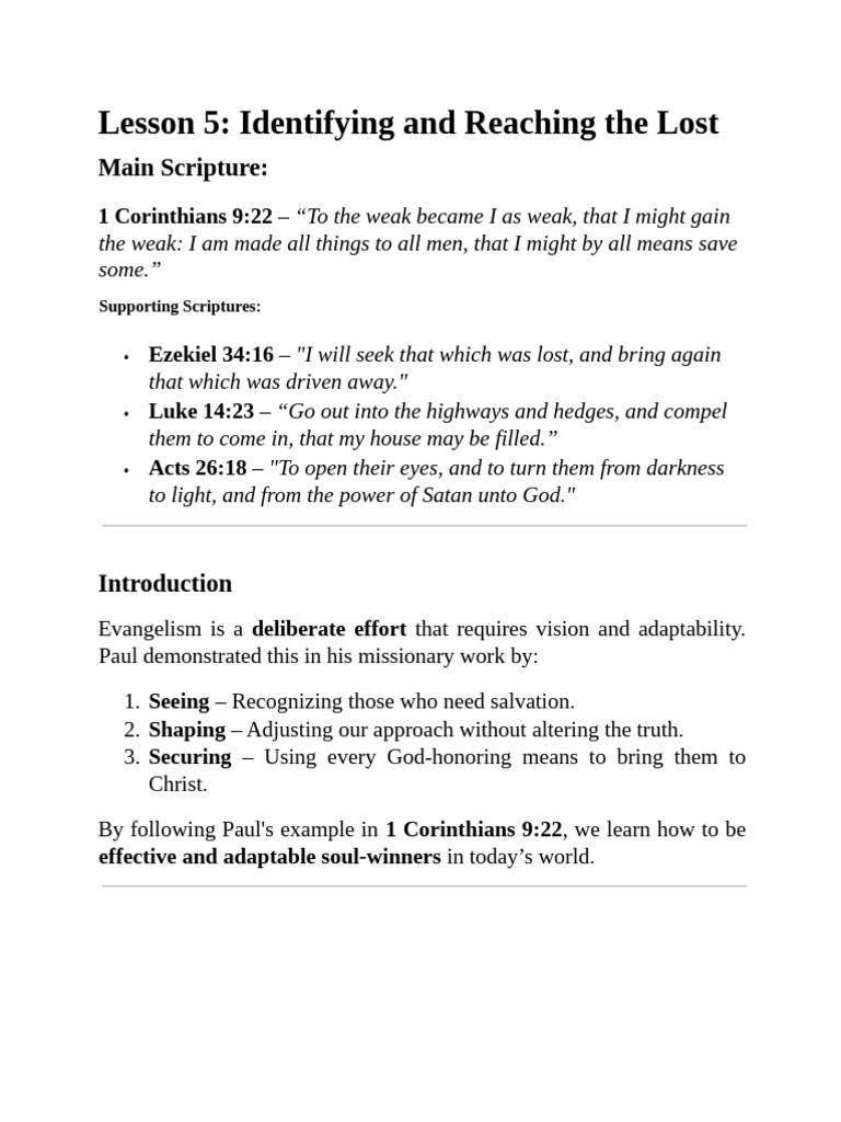 identifying the lost | PDF | Acts Of The Apostles | Jesus
