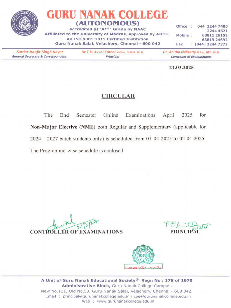 Online NME Exam | PDF