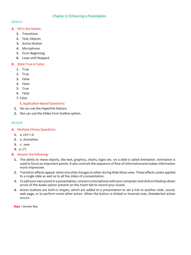 CL-UI4 - Enhancing A Presentation - BOOK - AK | PDF
