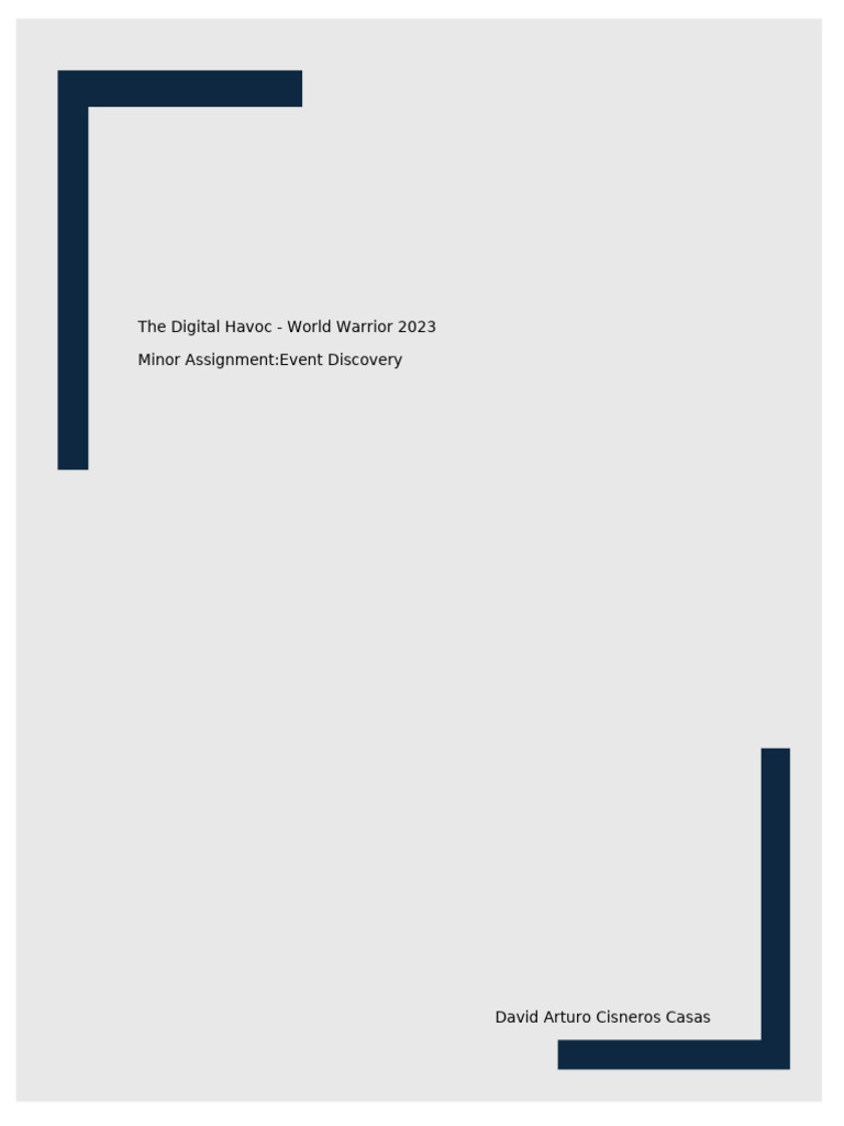 Minor Assignment David Cisneros | PDF