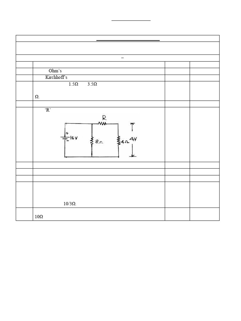EE3251 Circuit Analysis Question Bank | PDF | Electrical Impedance ...