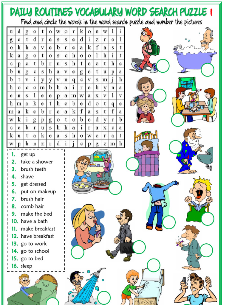 Daily Routines Puzzle | PDF