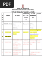 AIU Calendar, 2025-26 (Rev) | PDF | Sports | Athletic Sports